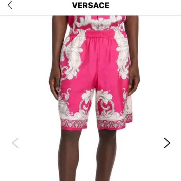 Versace | Shorts | Versace Printed Silk Shorts | Poshmark
